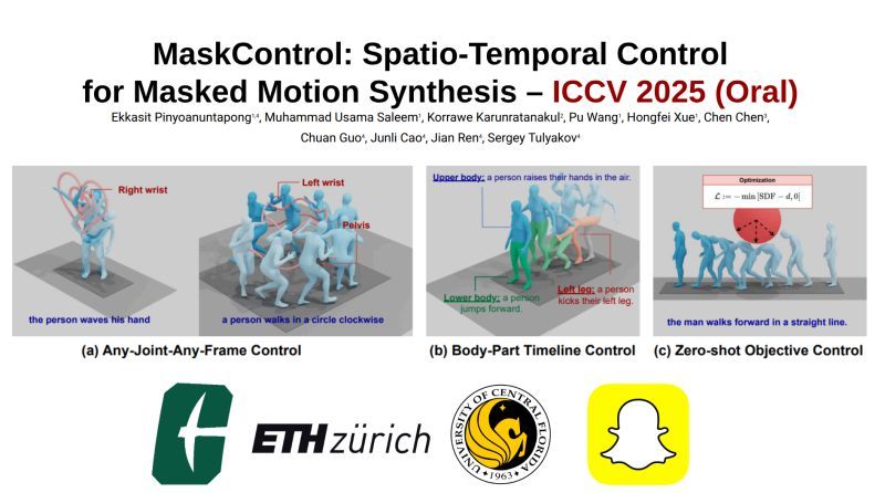 "MaskControl: Spatio-Temporal Control for Masked Motion Synthesis" has been accepted as an oral ...